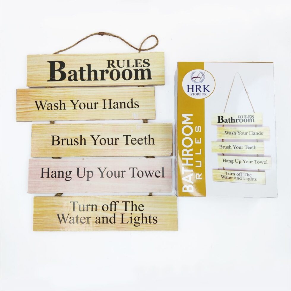 Motivational Bathroom Rule | | Wall Hanging Quotation Farm Wall Art For ...